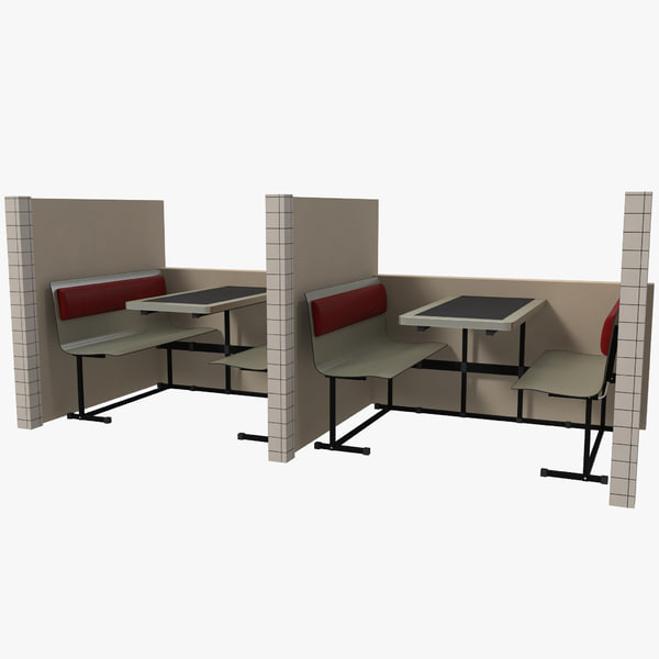 booths seating 3d max