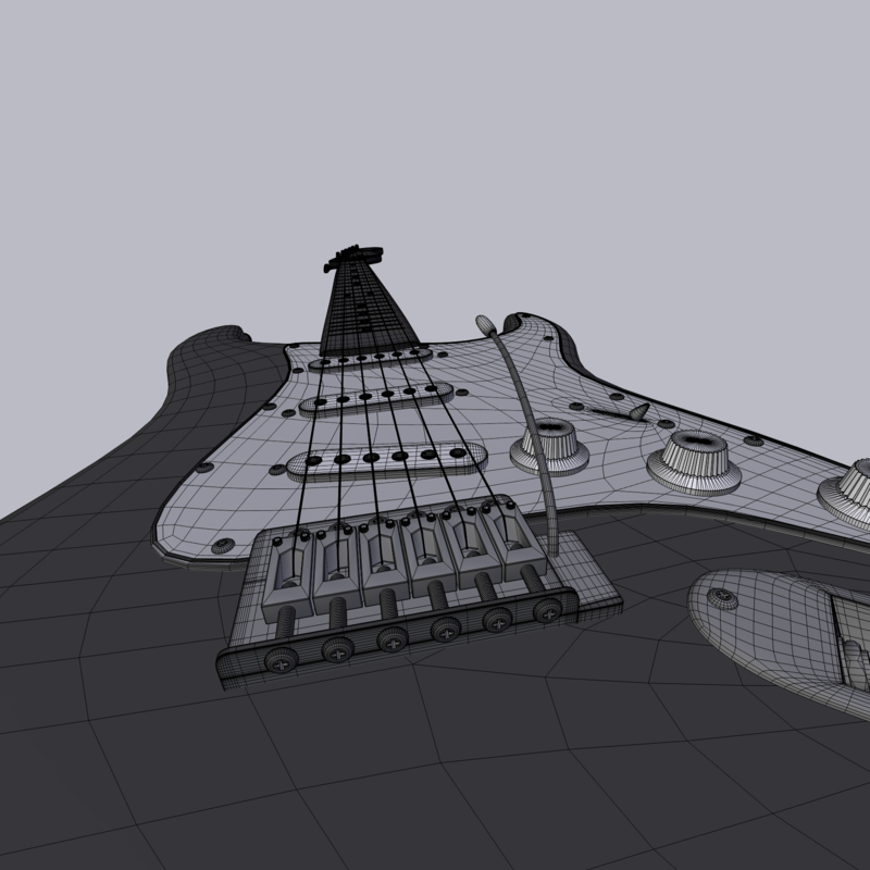 3d model electric guitar