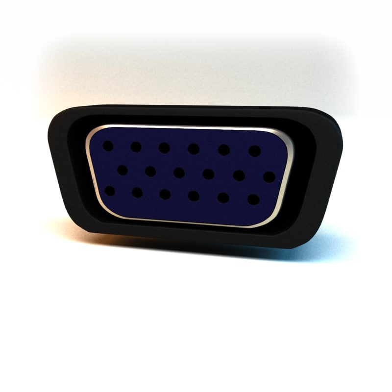 3d model vga port