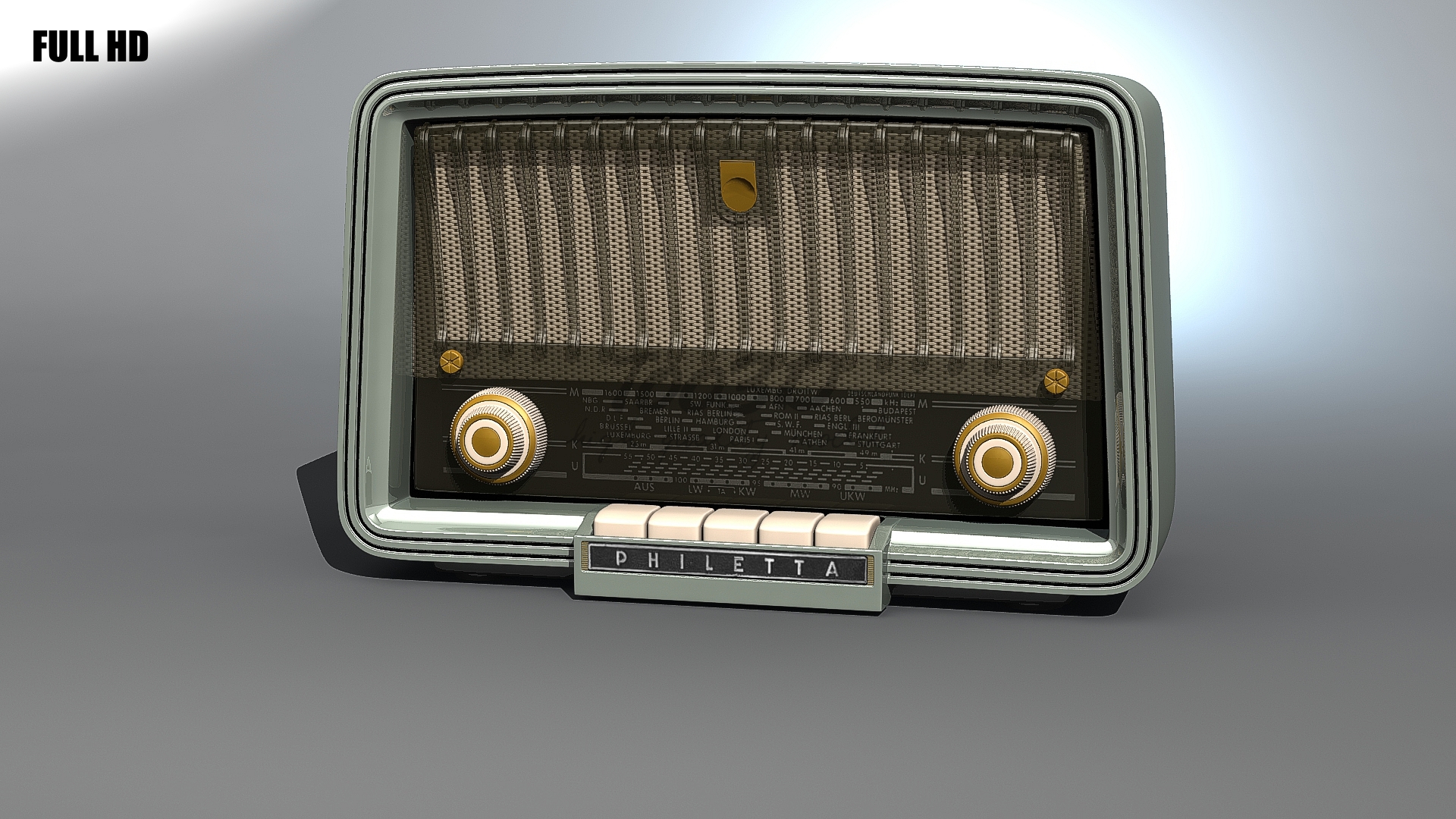 old radio 3d model