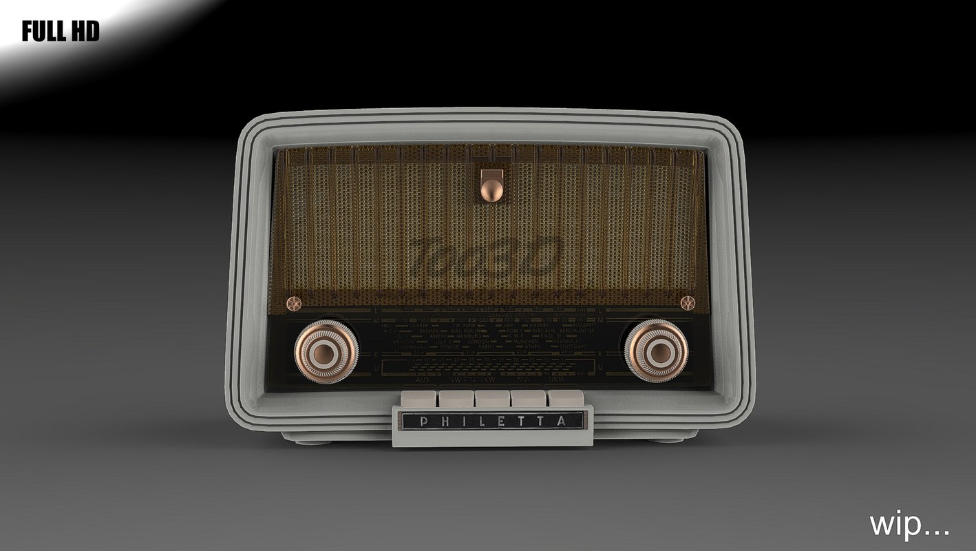 old radio 3d model