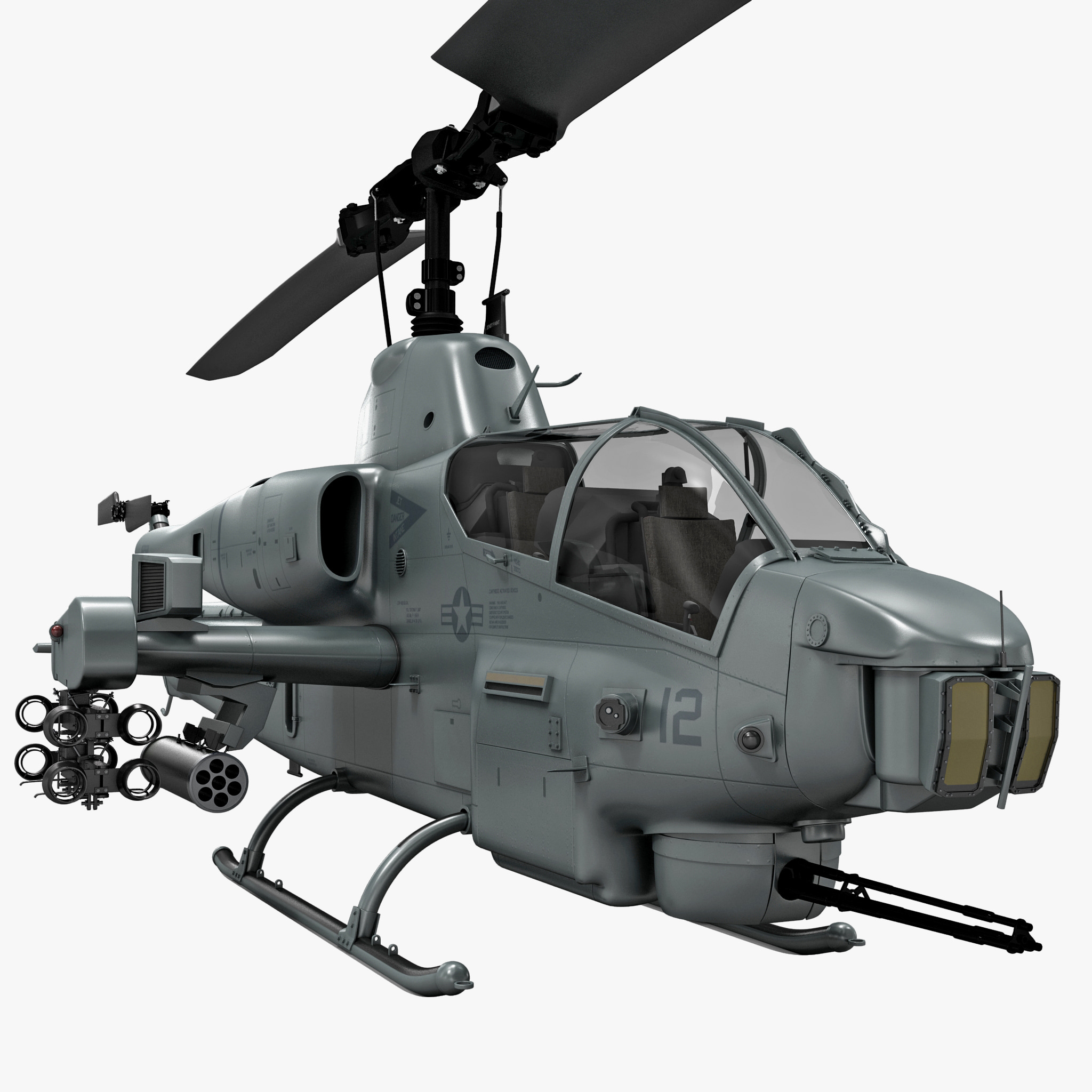 3d model of bell ah-1 supercobra