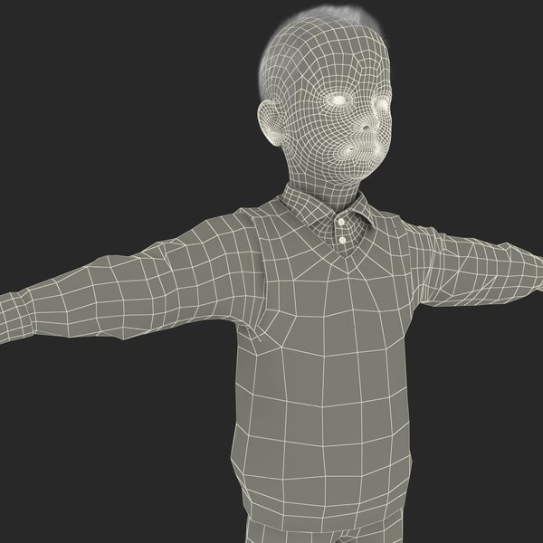 3d model of boy 2 version