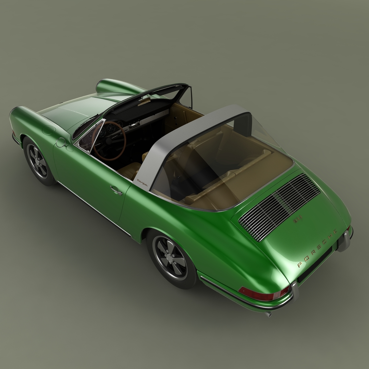 3d model porsche 911 targa