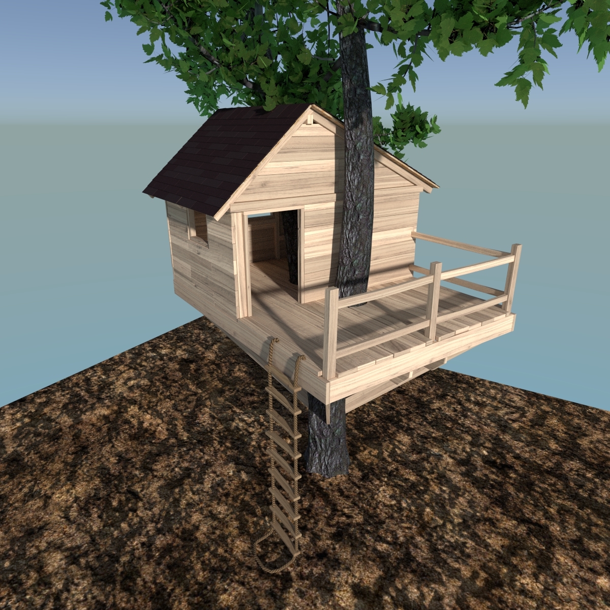3d model treehouse tree house