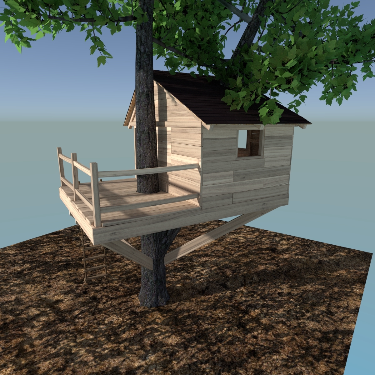 3d model treehouse tree house
