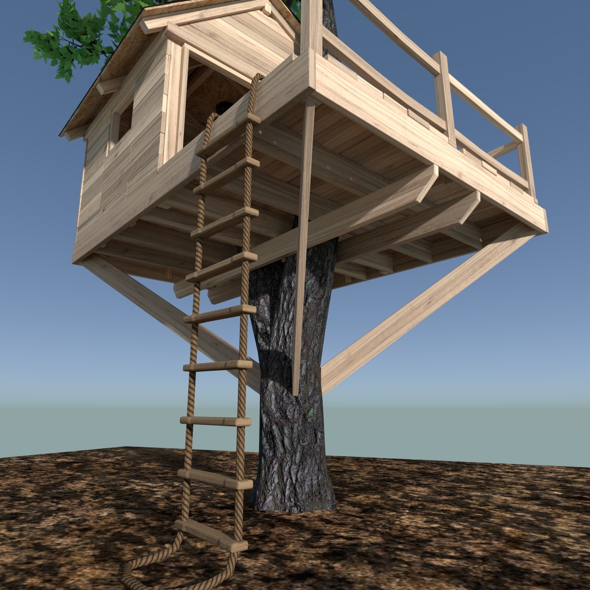 3d model treehouse tree house