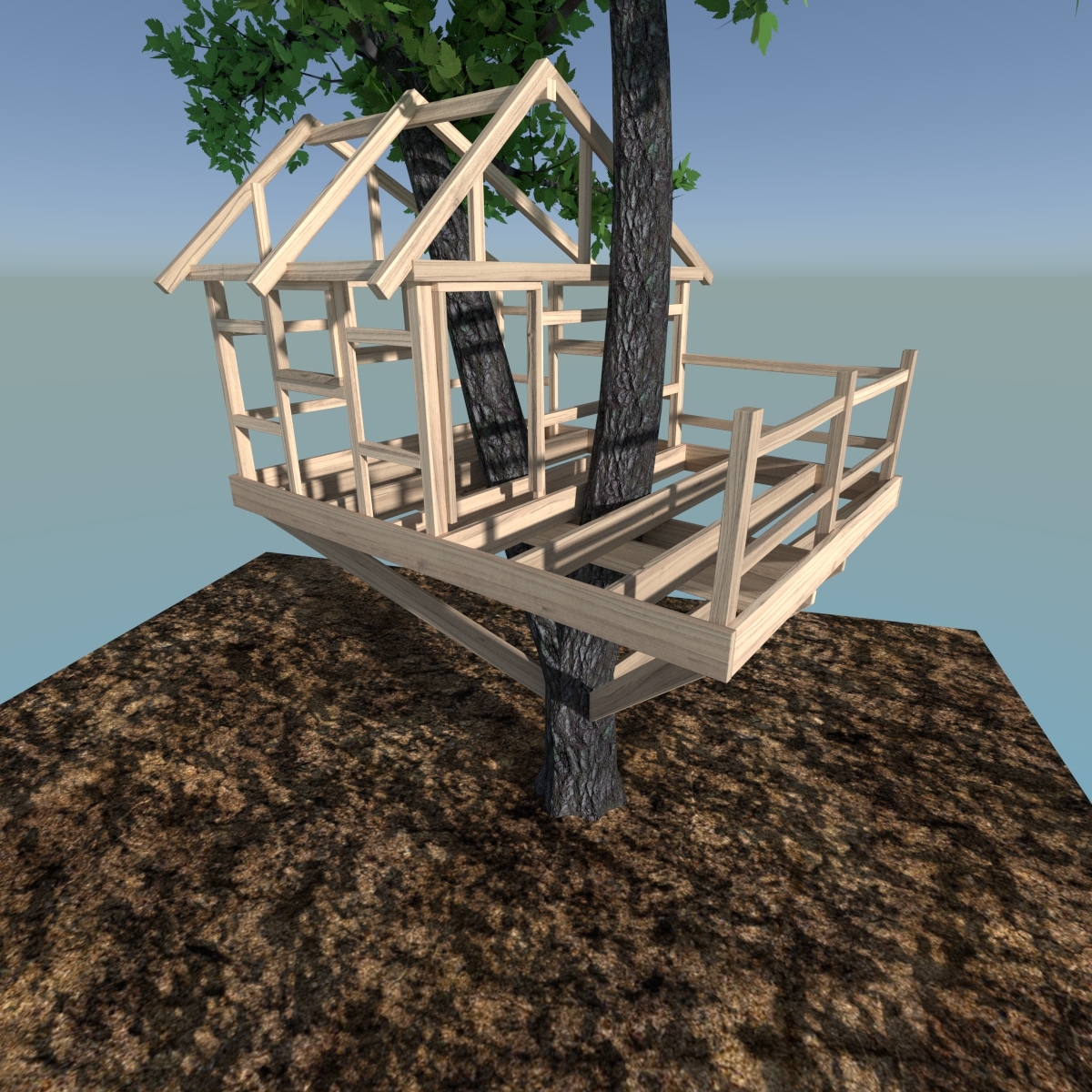 3d model treehouse tree house