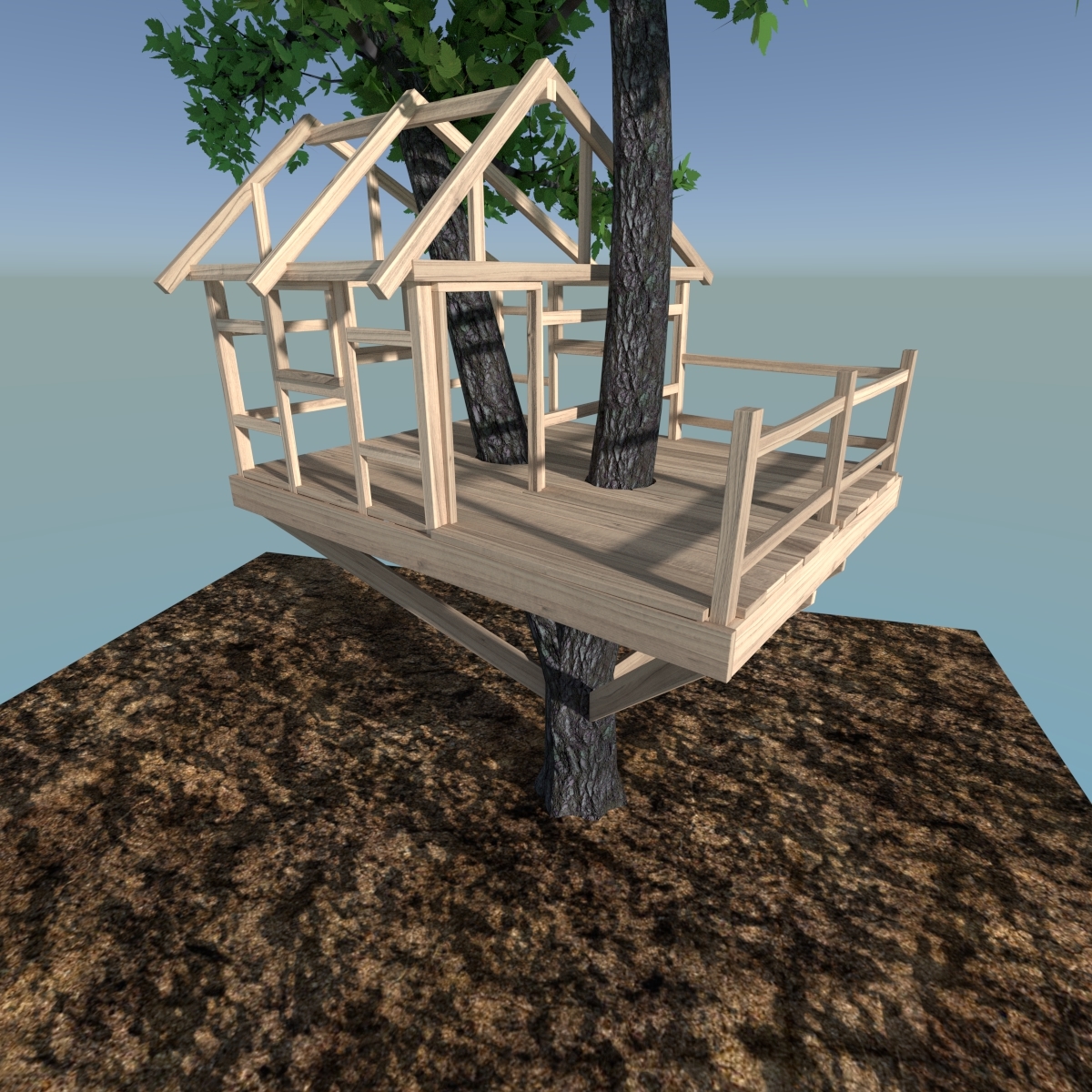 3d model treehouse tree house