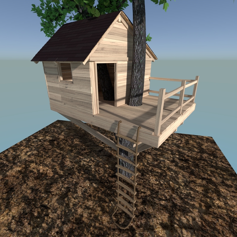 3d model treehouse tree house