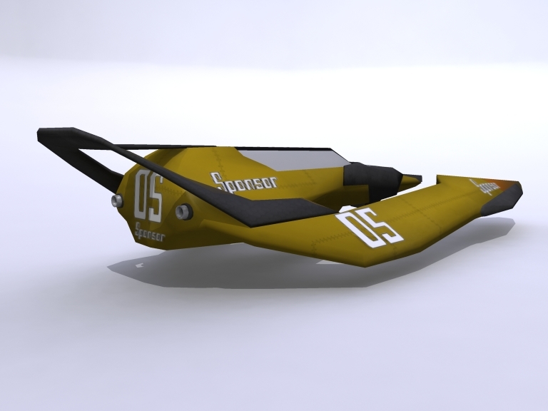 racing ship 3d model
