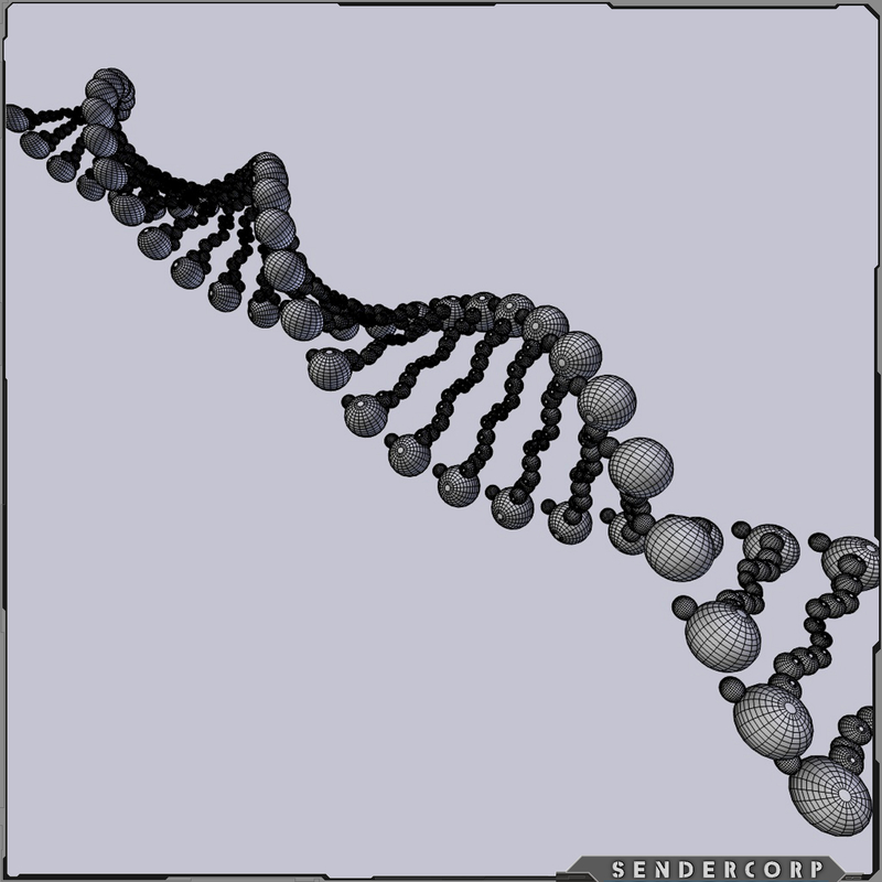 double helix 3d model