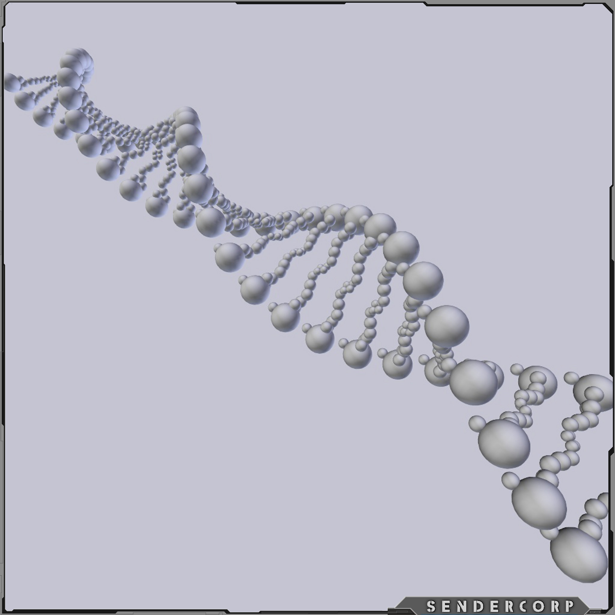 double helix 3d model