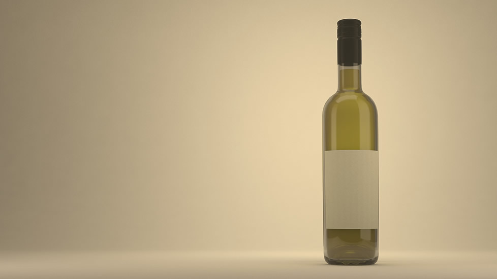 3d model wine bottle render setup