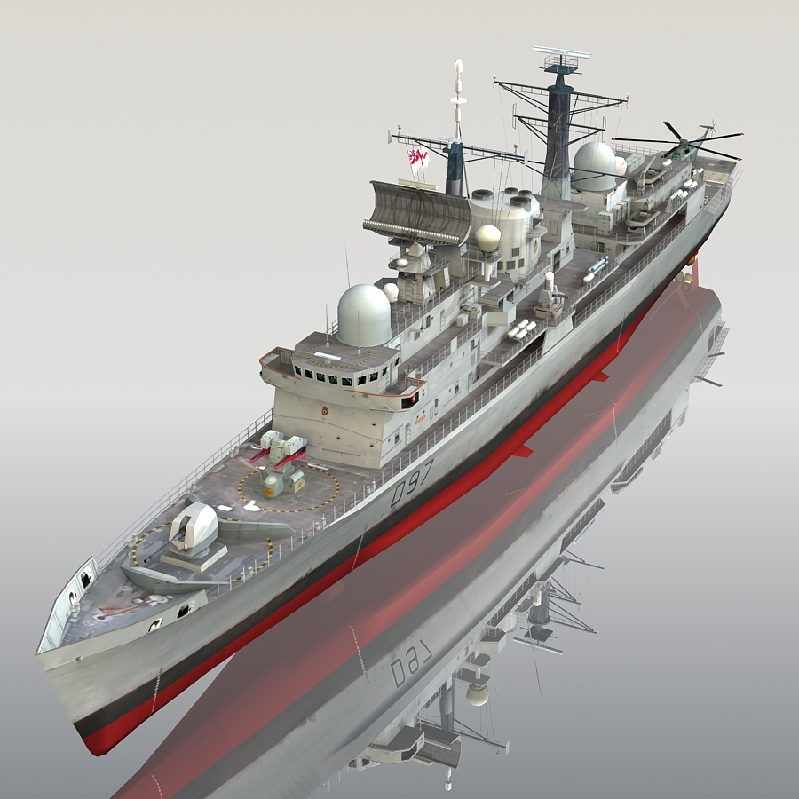 hms edinburgh d97 type 3d model
