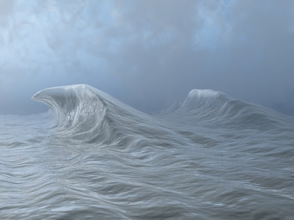 3d model crashing waves vue