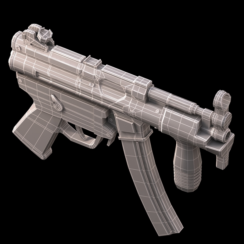assault rifle 3d obj