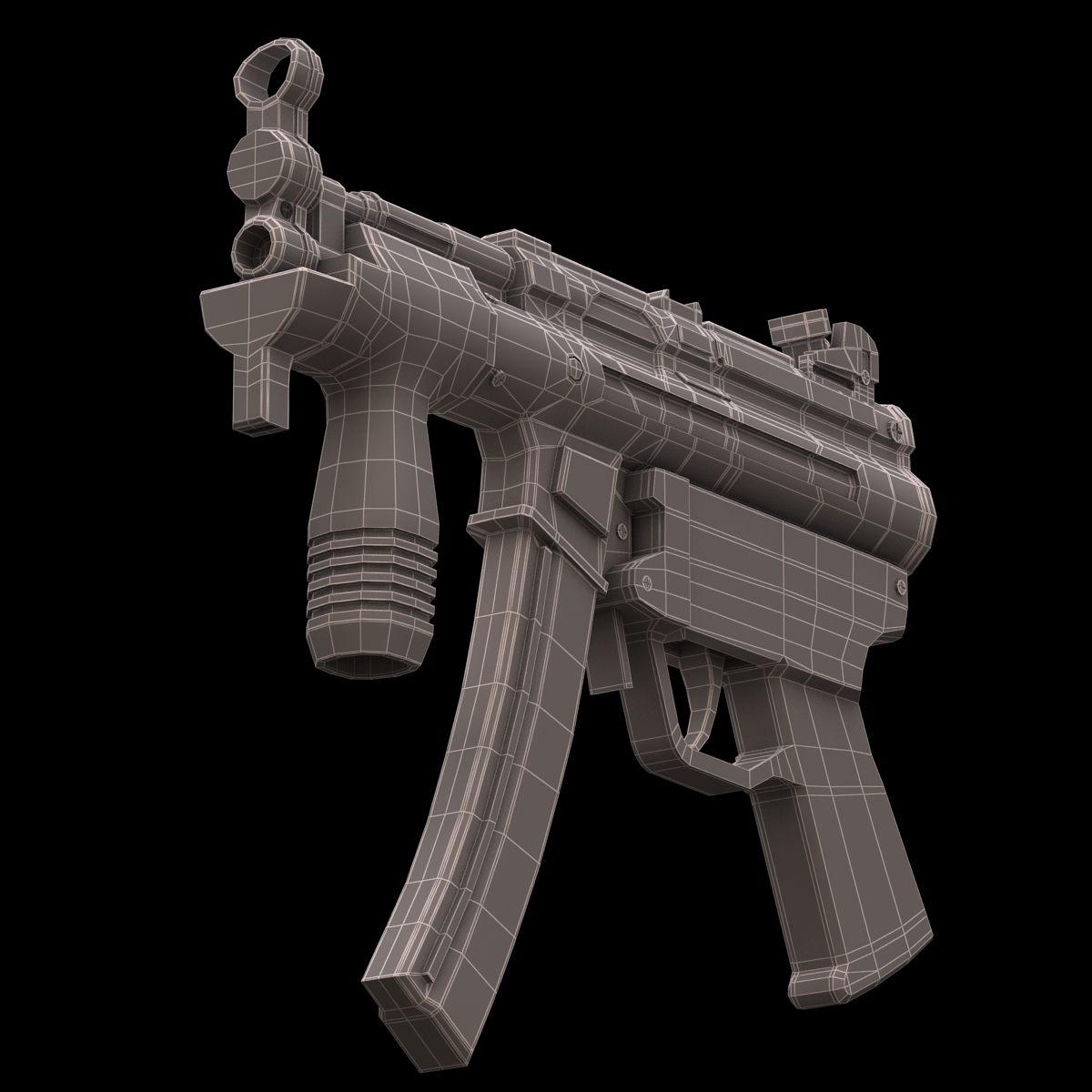 assault rifle 3d obj