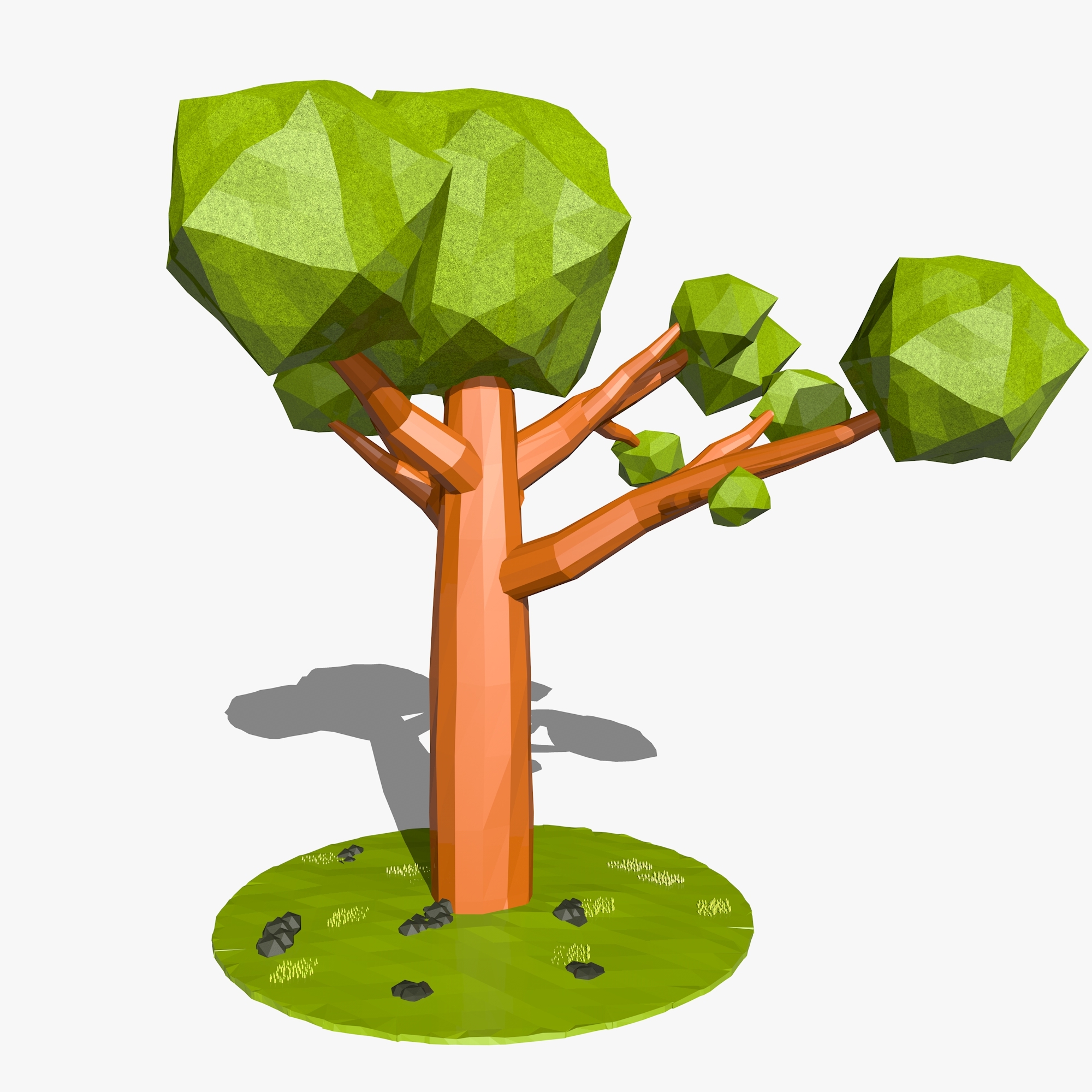 3d model cartoon tree