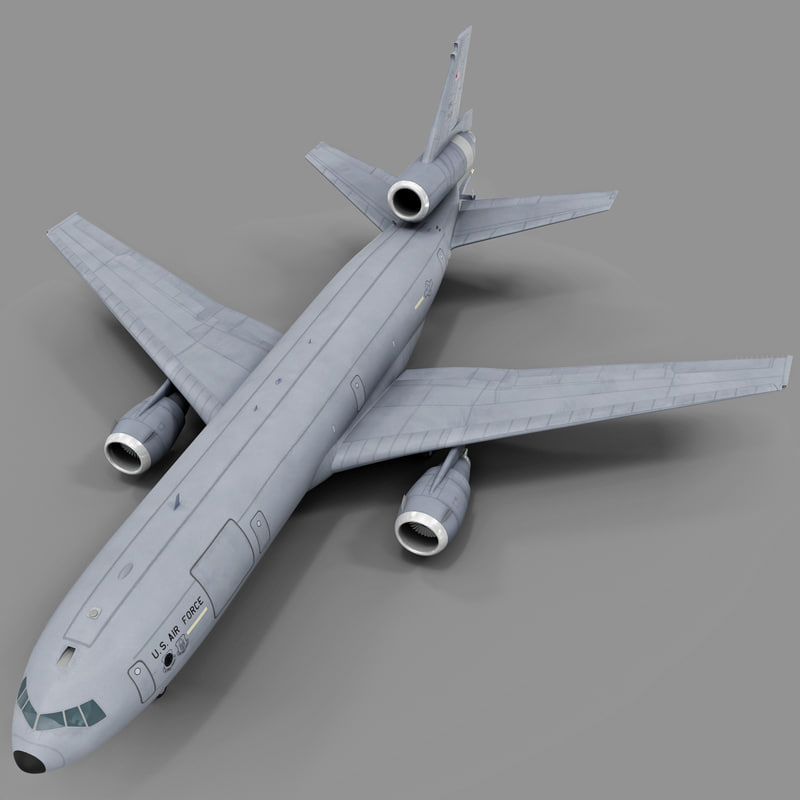 3d model mcdonnell douglas kc-10 rigged