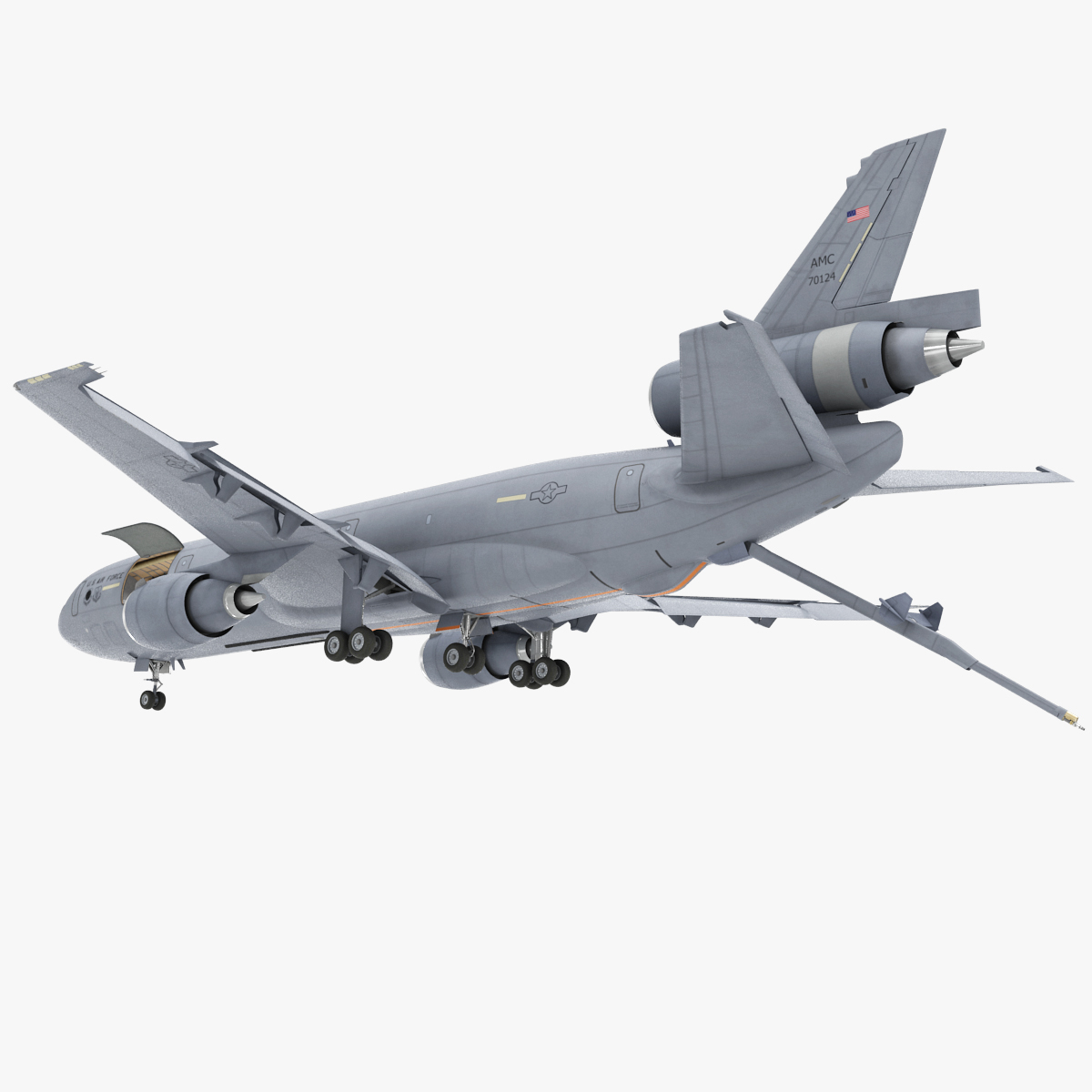 3d model mcdonnell douglas kc-10 rigged