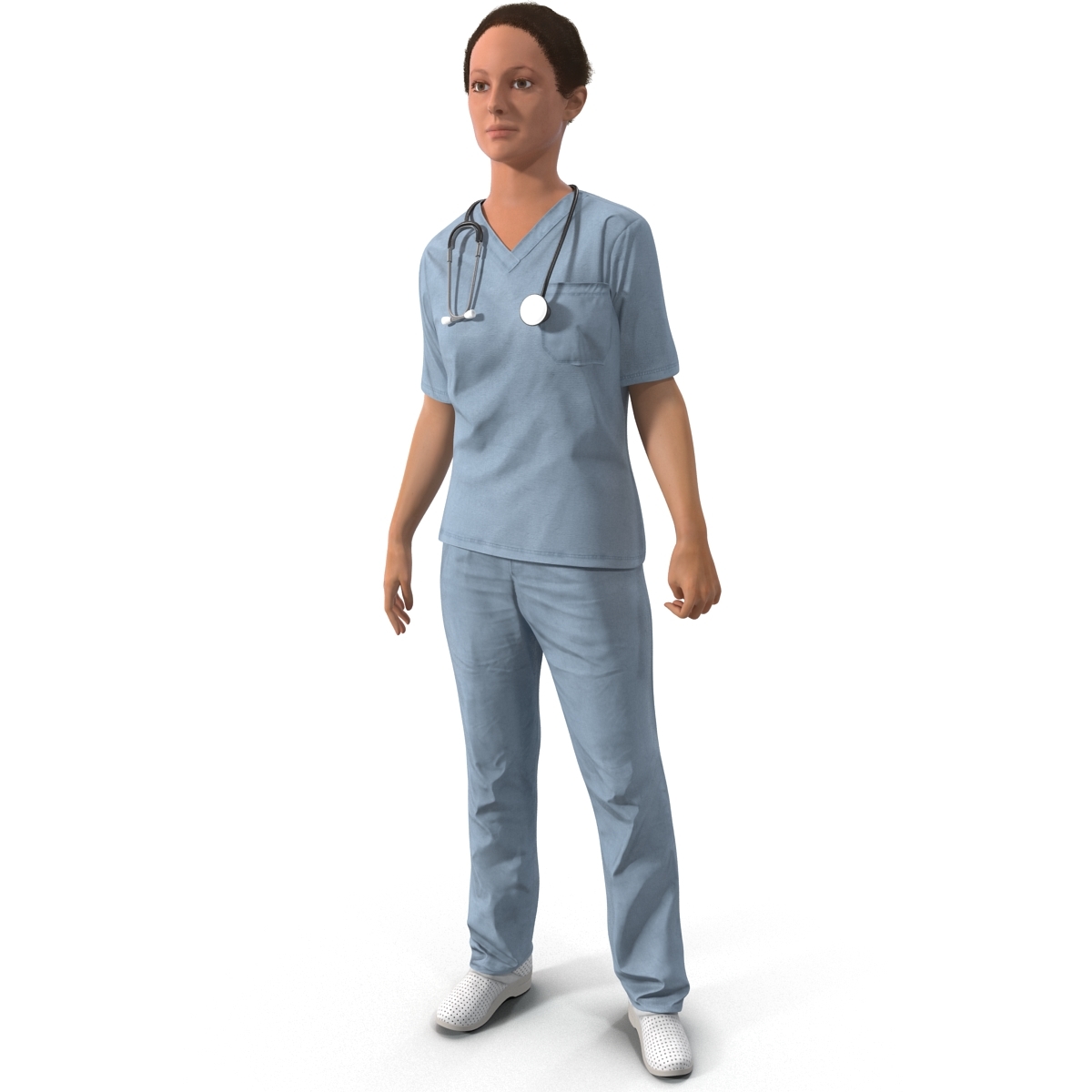 3d nurse rigged model
