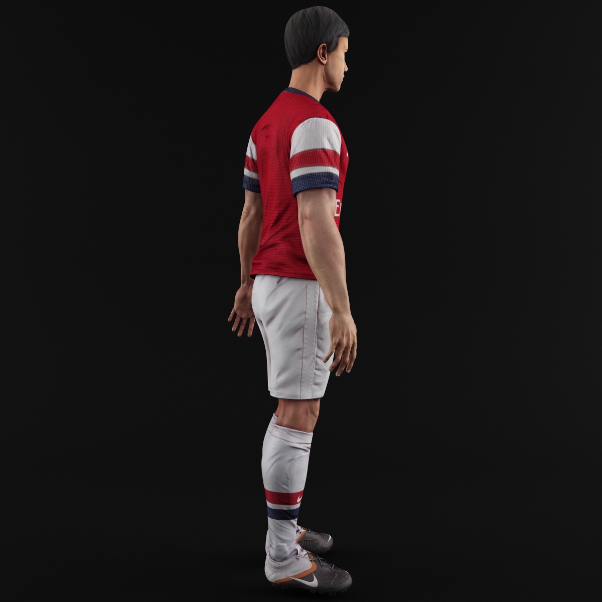 soccer player 3 rigged 3d model