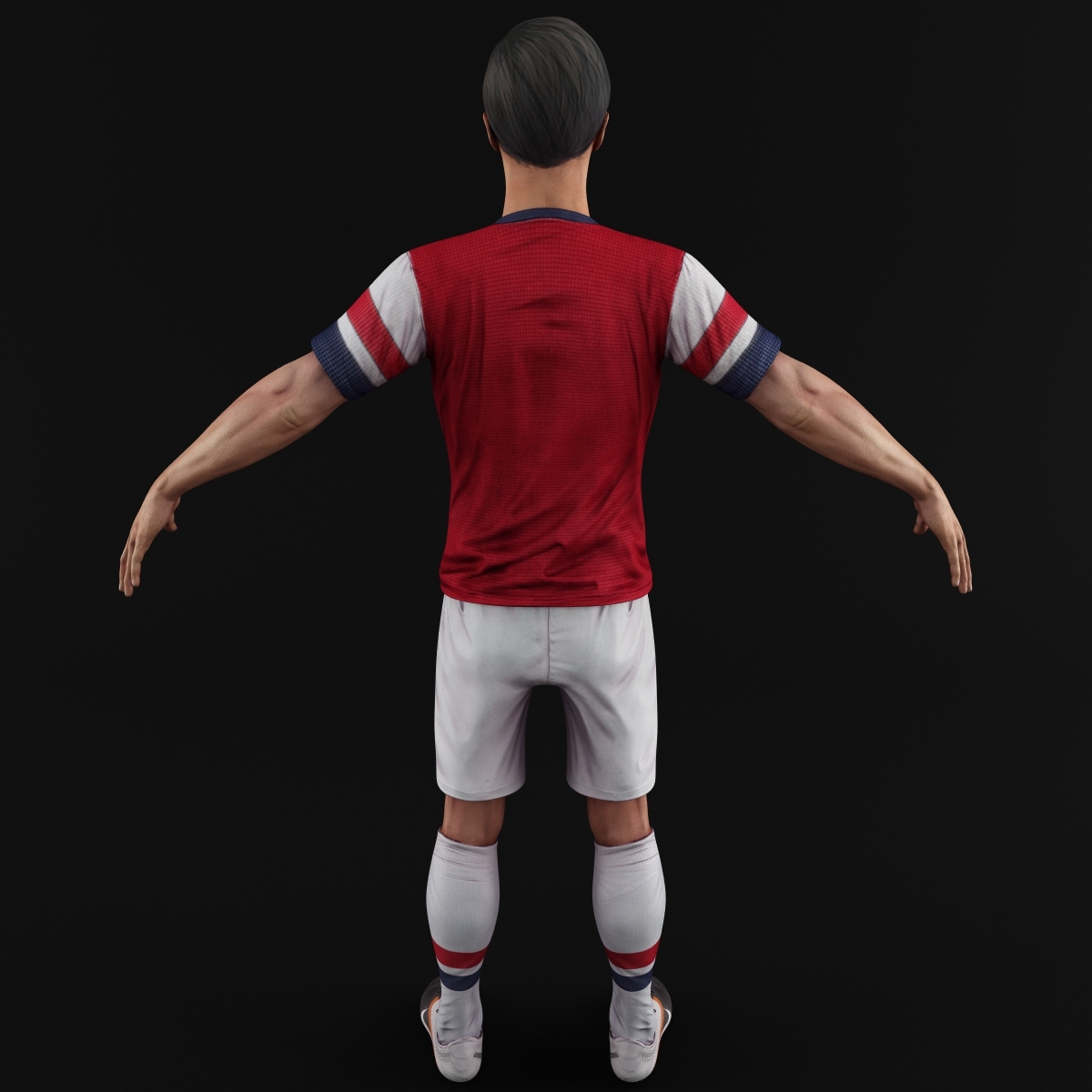 soccer player 3 rigged 3d model