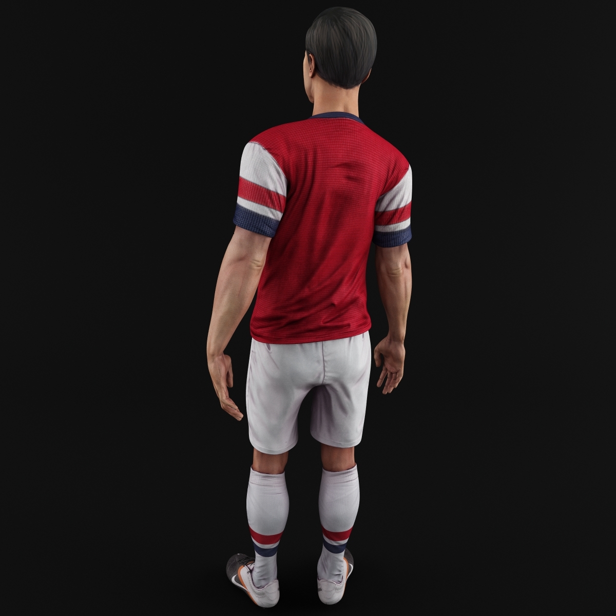 soccer player 3 rigged 3d model