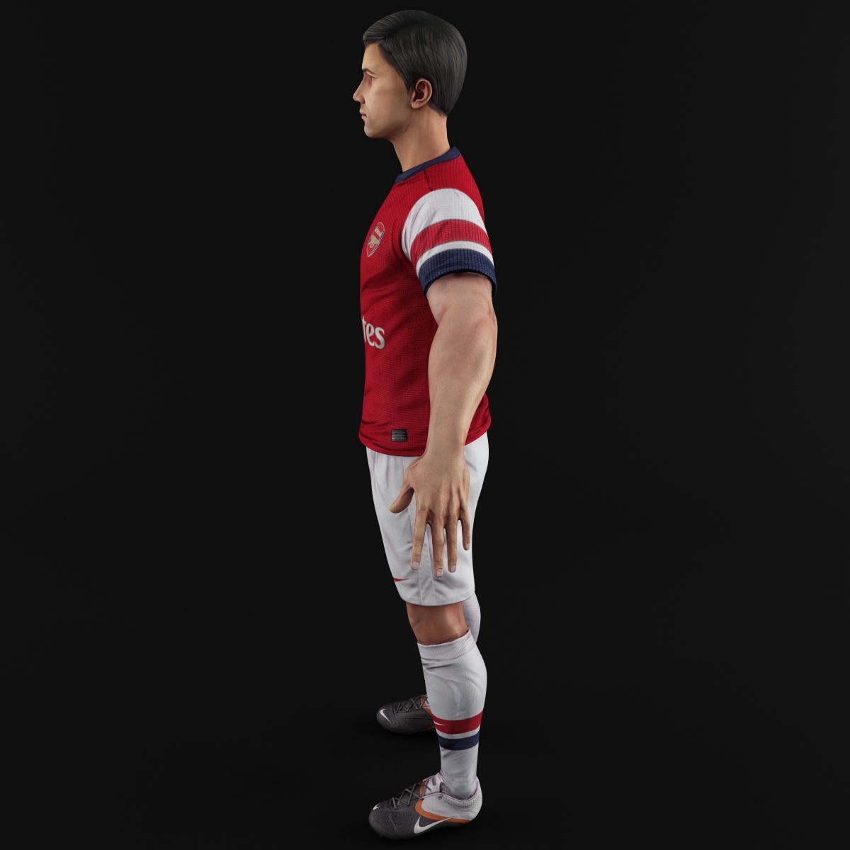 soccer player 3 rigged 3d model