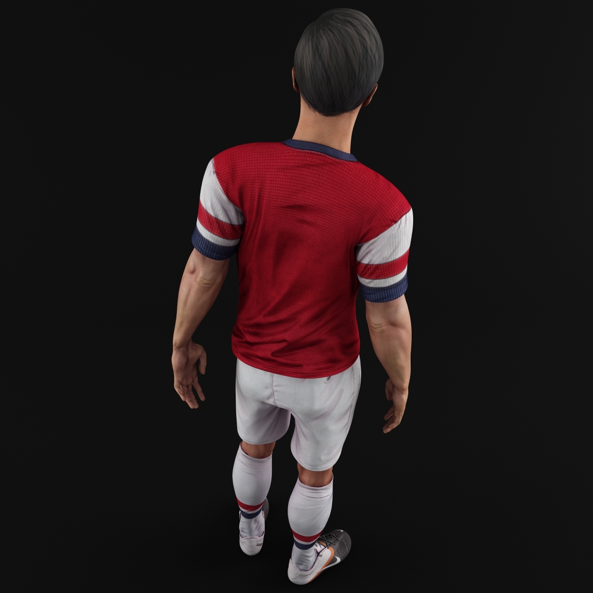 soccer player 3 rigged 3d model