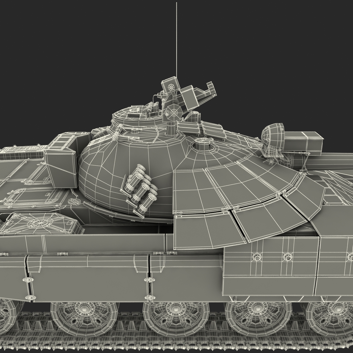 3d model t-62m soviet main battle tank