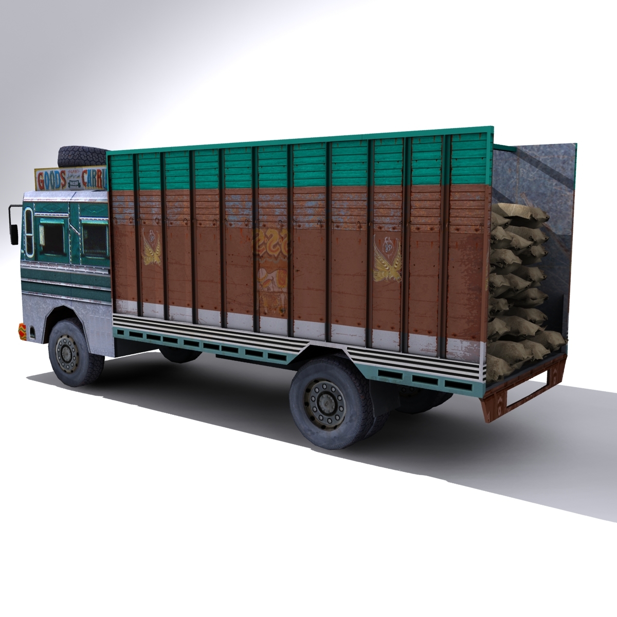 local indian truck 3d model