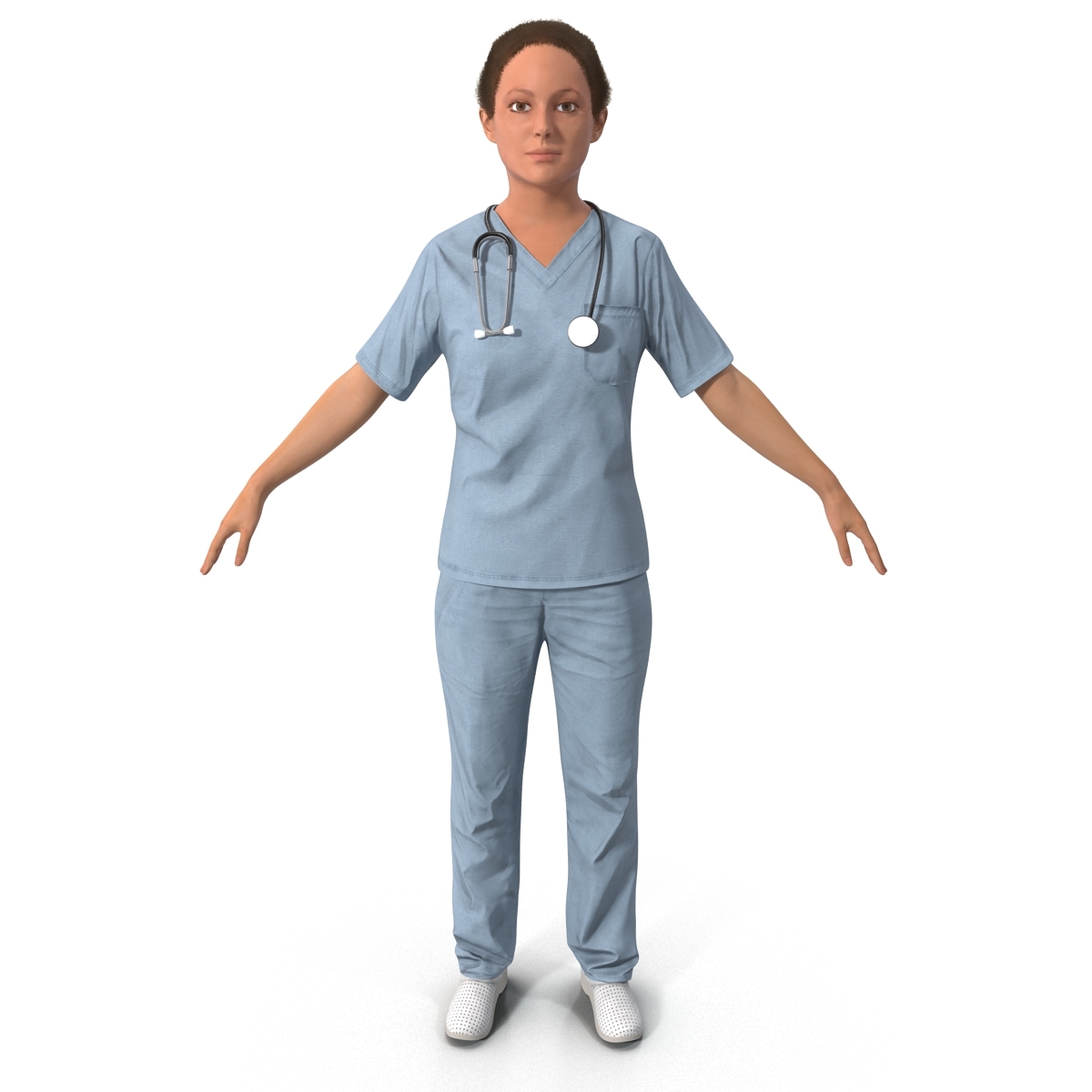 3d nurse rigged model