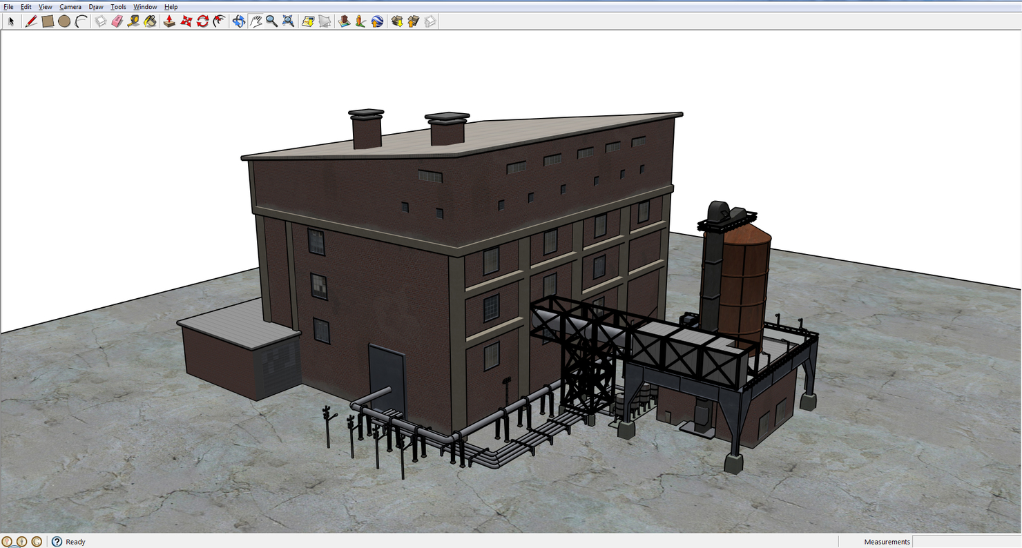 sketchup factory 3d model