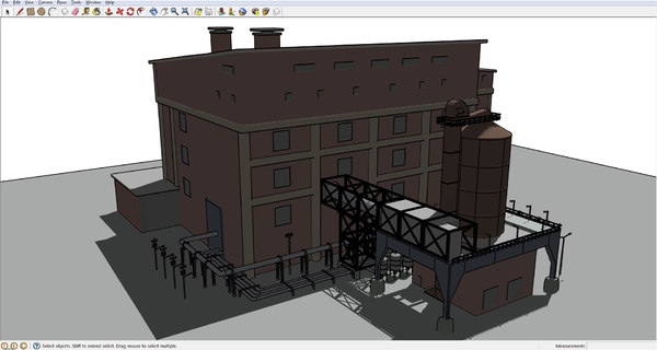sketchup factory 3d model
