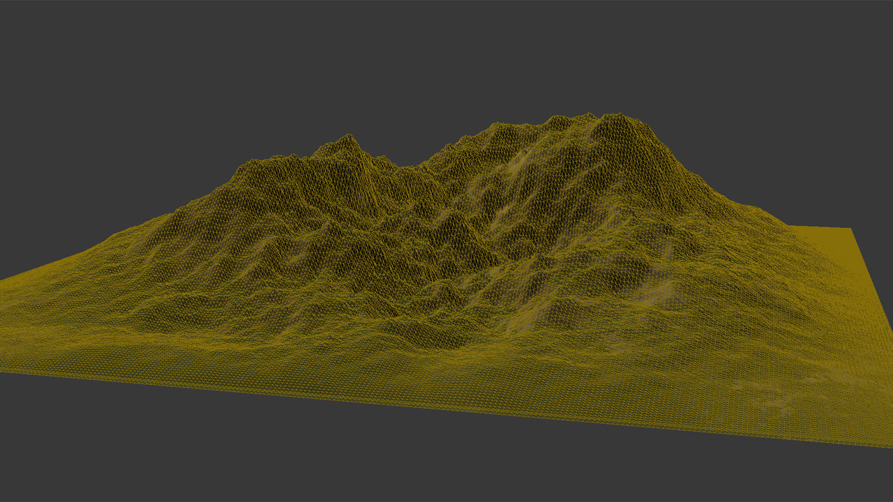 terrain rendering 3d model