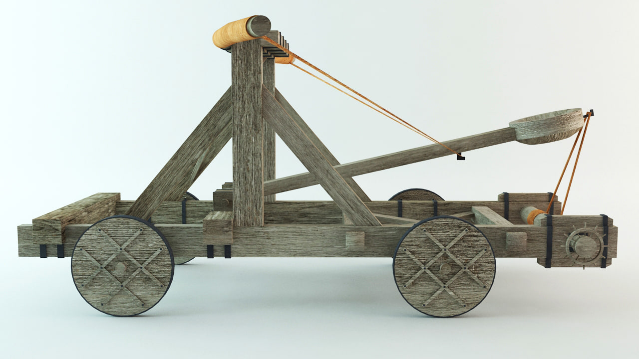 medieval catapult 3d model