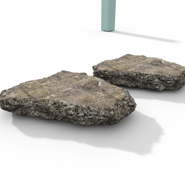 3d model debris stone rock