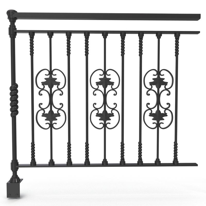 3d ornate railings set design
