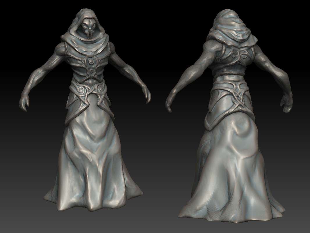 3d model of necromancer character