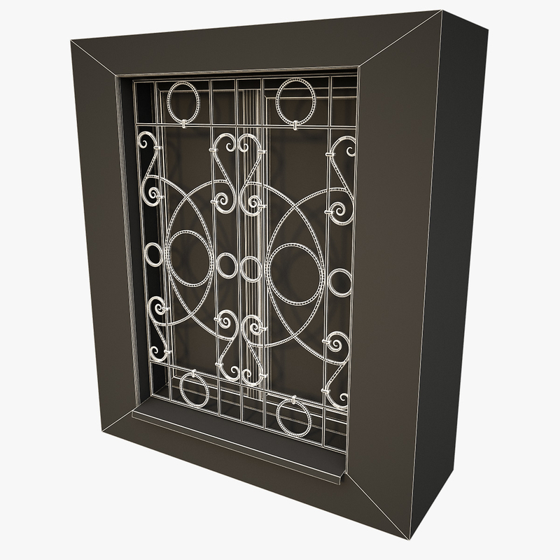 3d model windows security bars