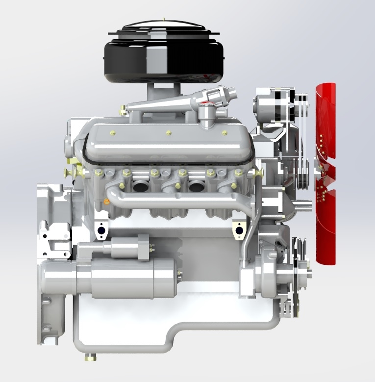 3d max diesel engine yamz-236