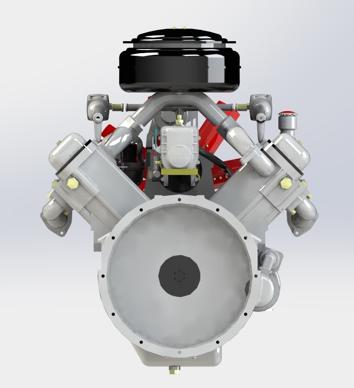 3d max diesel engine yamz-236