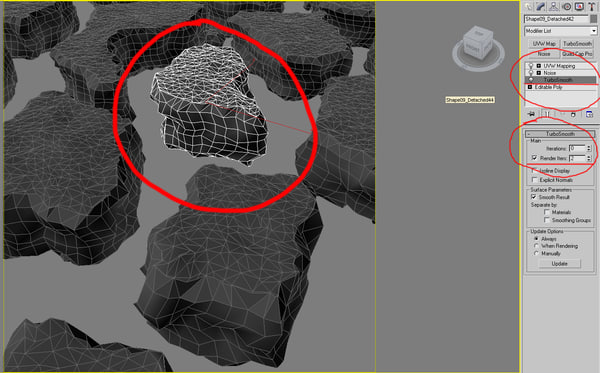 3d model debris stone rock