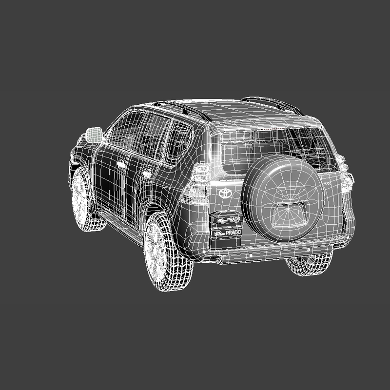 toyota land cruiser prado 3d max
