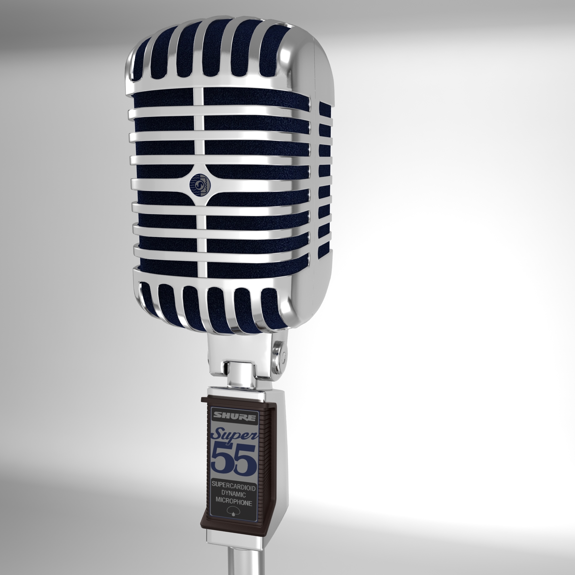 3d model vintage microphone