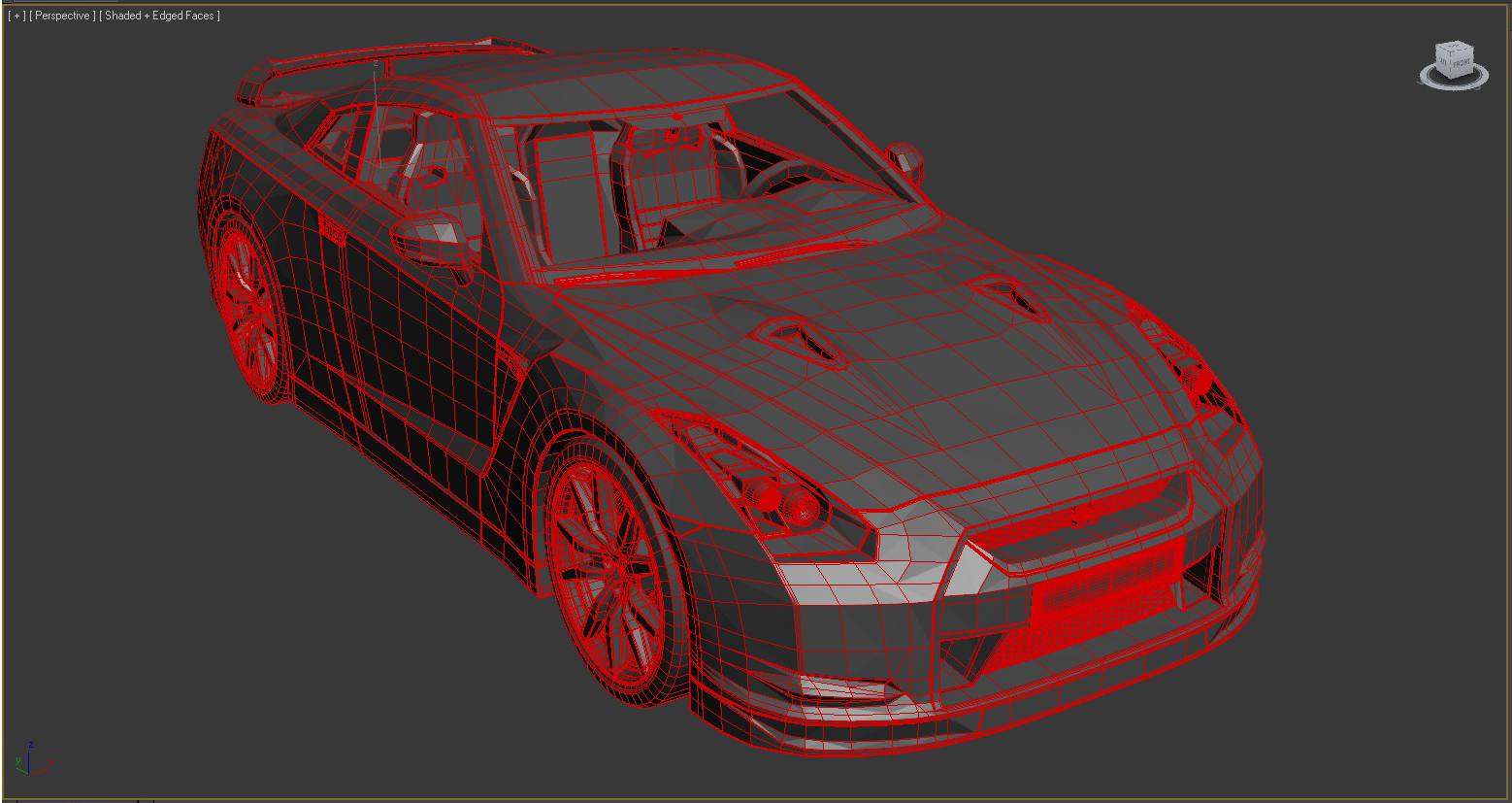 3d nissan gtr model