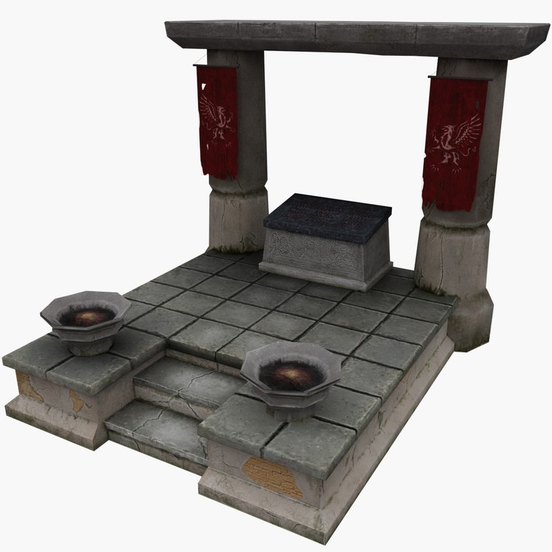 3d ancient altar model