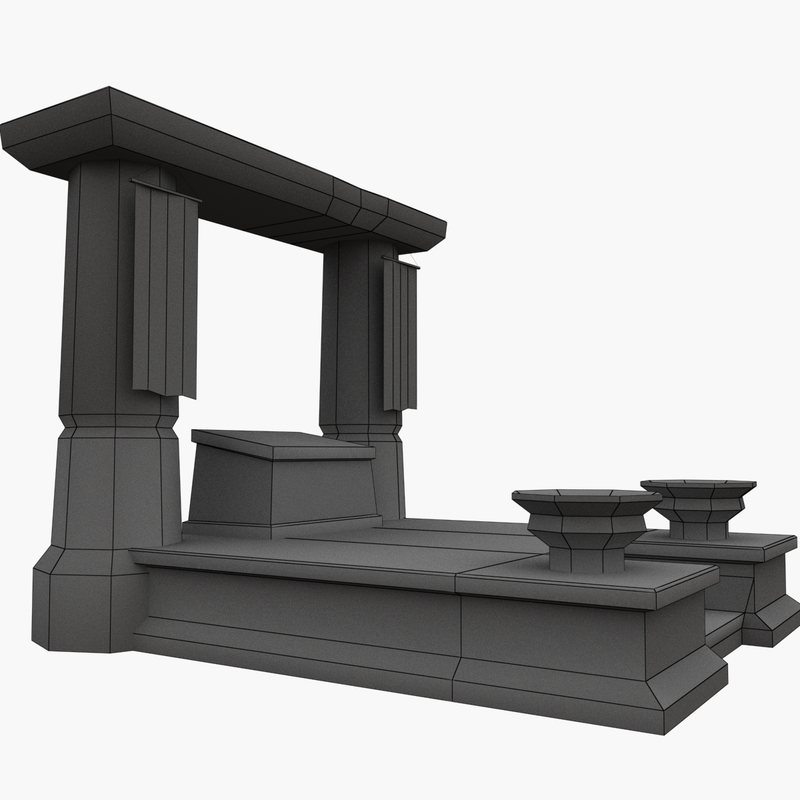 3d ancient altar model